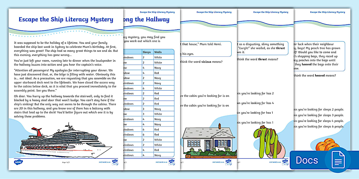 Escape the Ship Literacy Mystery (teacher made) - Twinkl