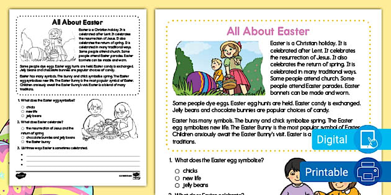 2nd Grade Easter Reading Comprehension | ELA | Twinkl USA