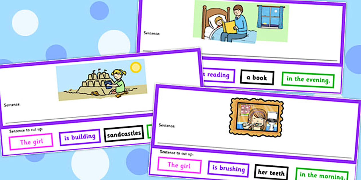 Who What Doing To What When Sentence Cut Up Cards - sentence