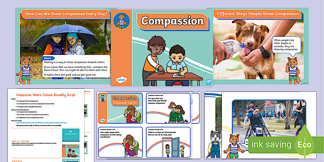Character Education Compassion Whole School Assembly and Discussion Pack