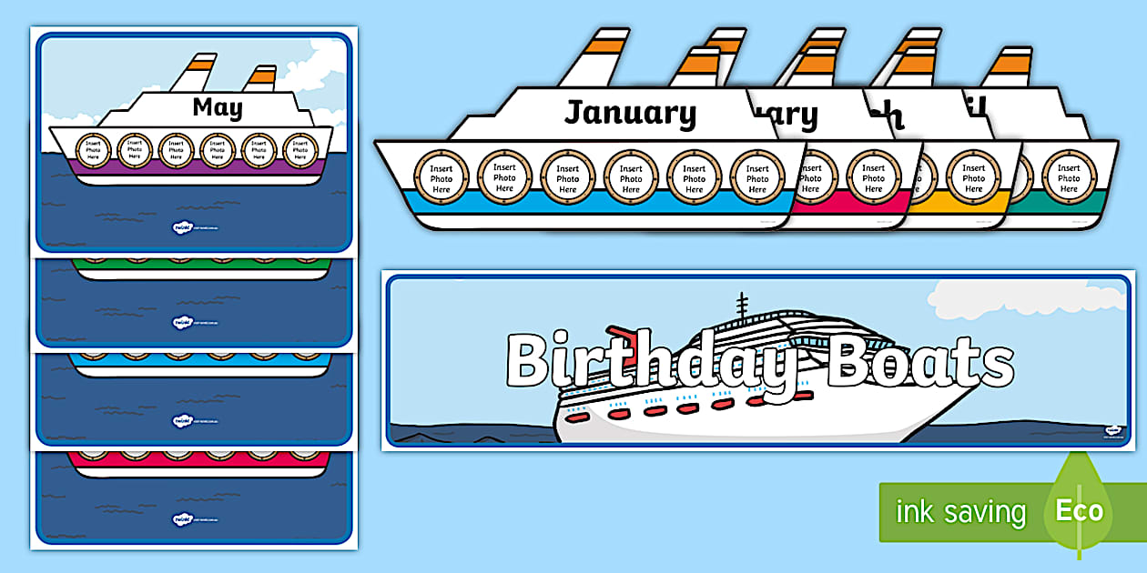 👉 Birthday Boats Display Pack (teacher made) - Twinkl