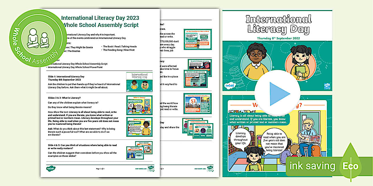 International Literacy Day 2023 Whole School Assembly Pack