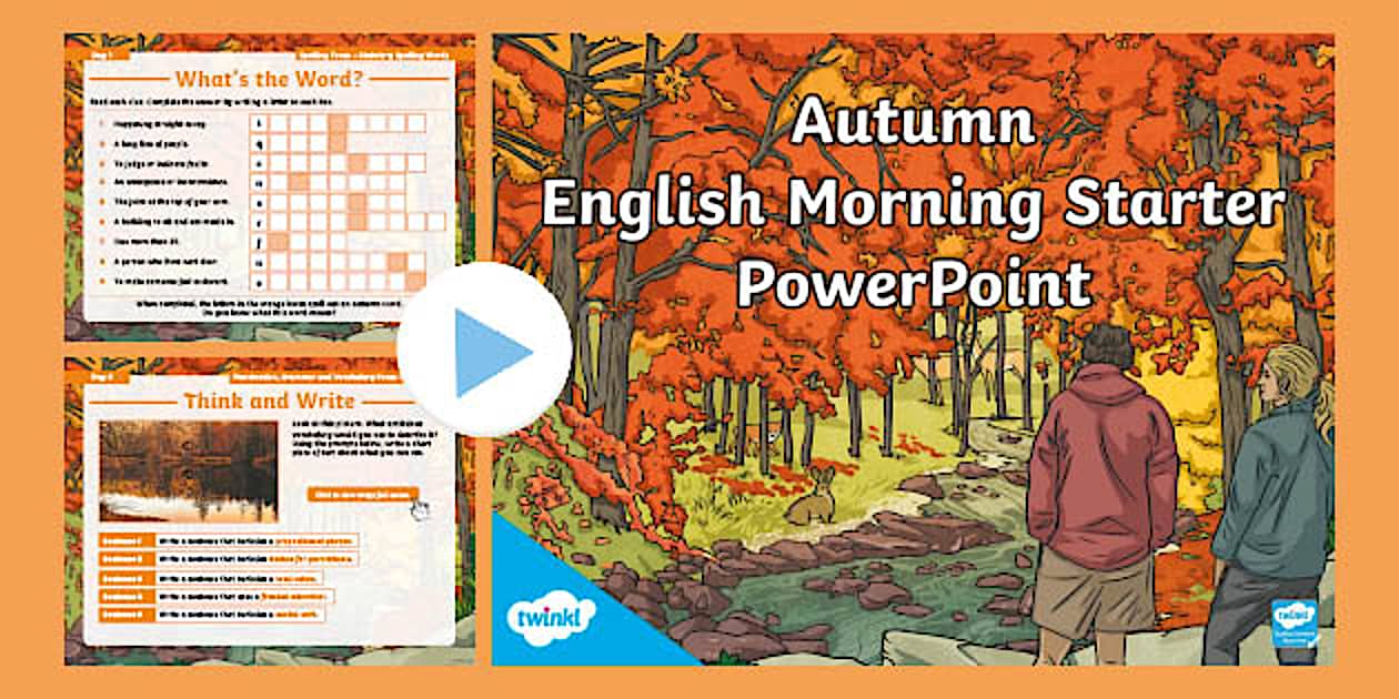 Year 6 English Autumn Morning Starter PowerPoint - Twinkl