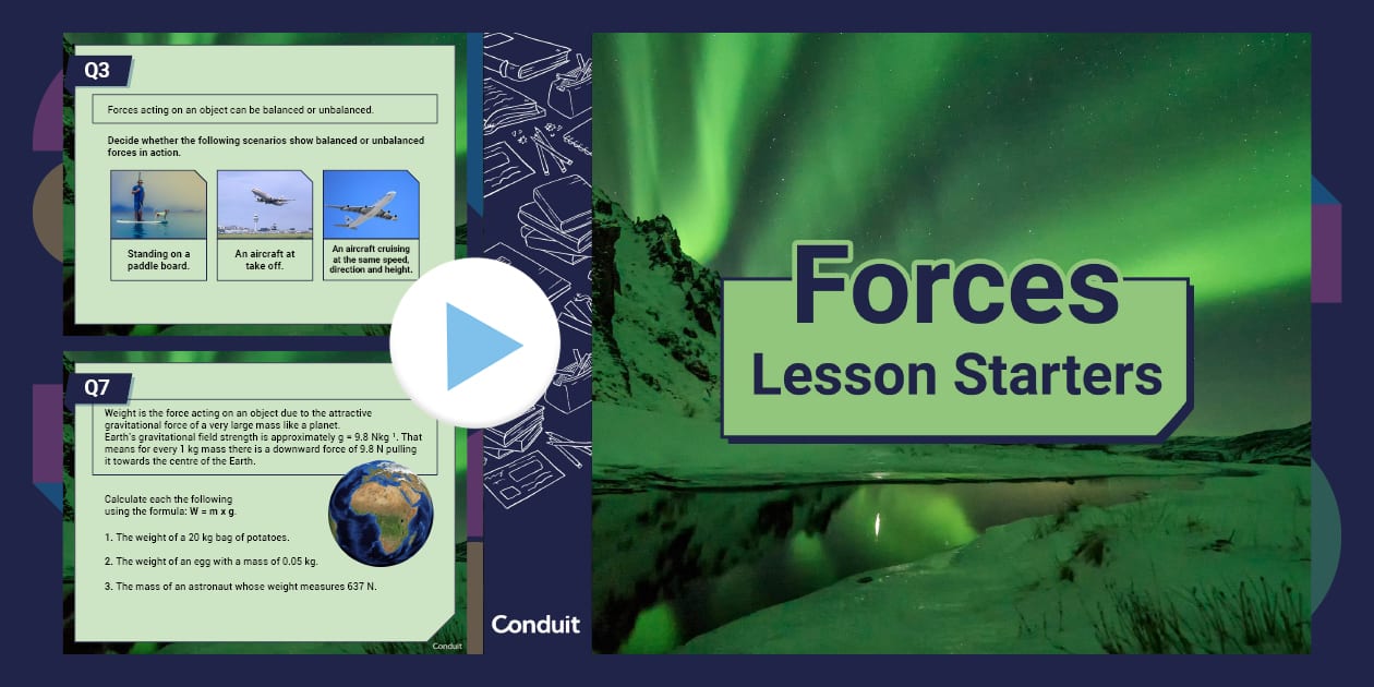 Forces Lesson Starters: PowerPoint - Twinkl