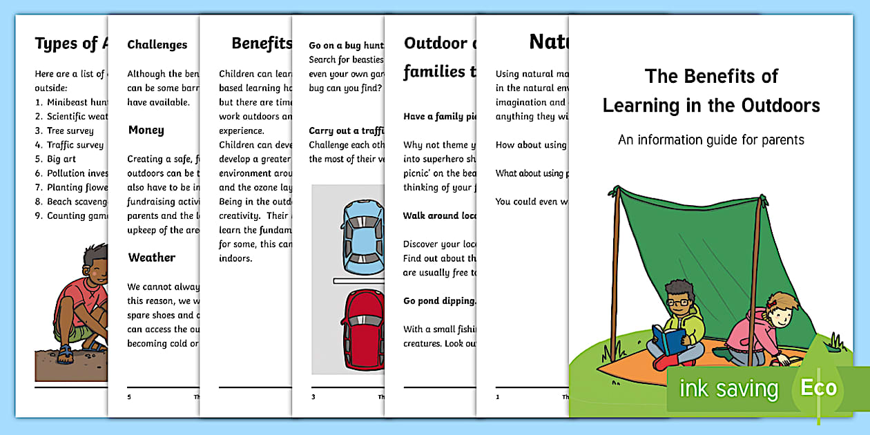 Outdoor Learning Parent Information Booklet - Twinkl