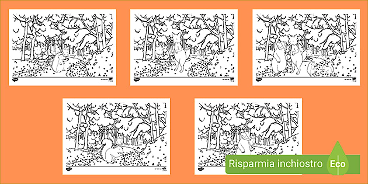 Disegni di Paesaggio Autunnale da Colorare - Twinkl