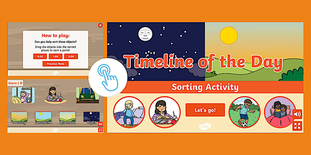 Timeline of the Day Interactive Sorting Activity - Twinkl
