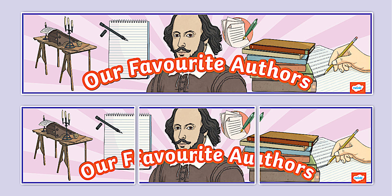 Our Favourite Authors Display Banner (teacher made) - Twinkl