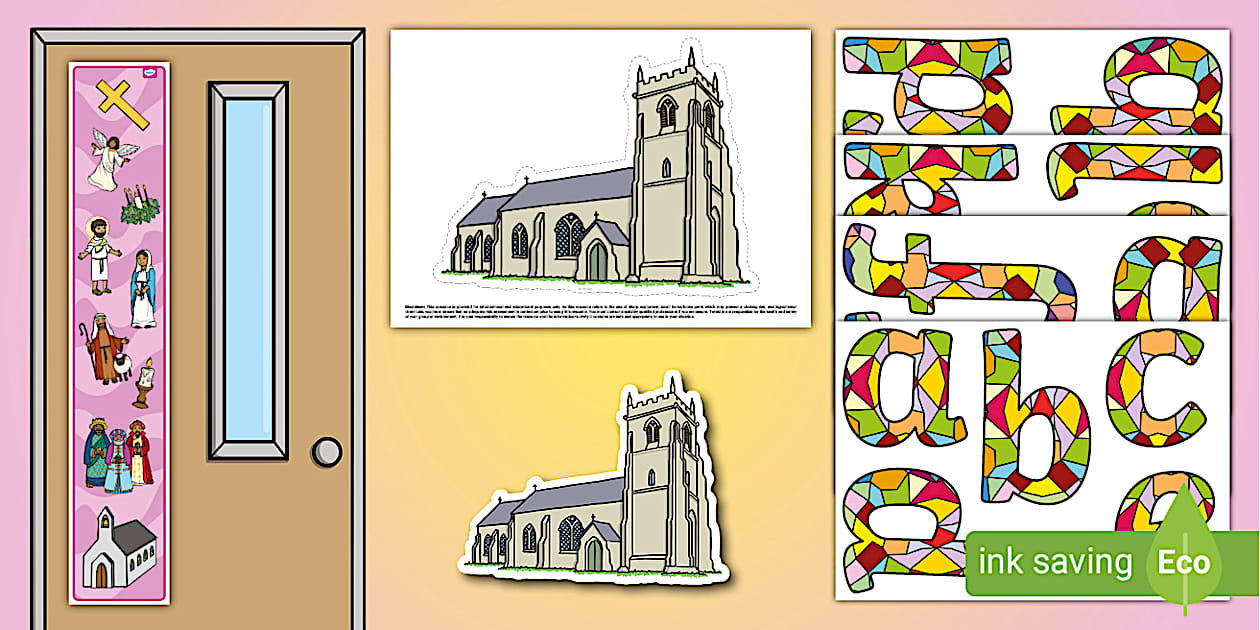 Christianity Door Decoration Pack (Teacher-Made) - Twinkl