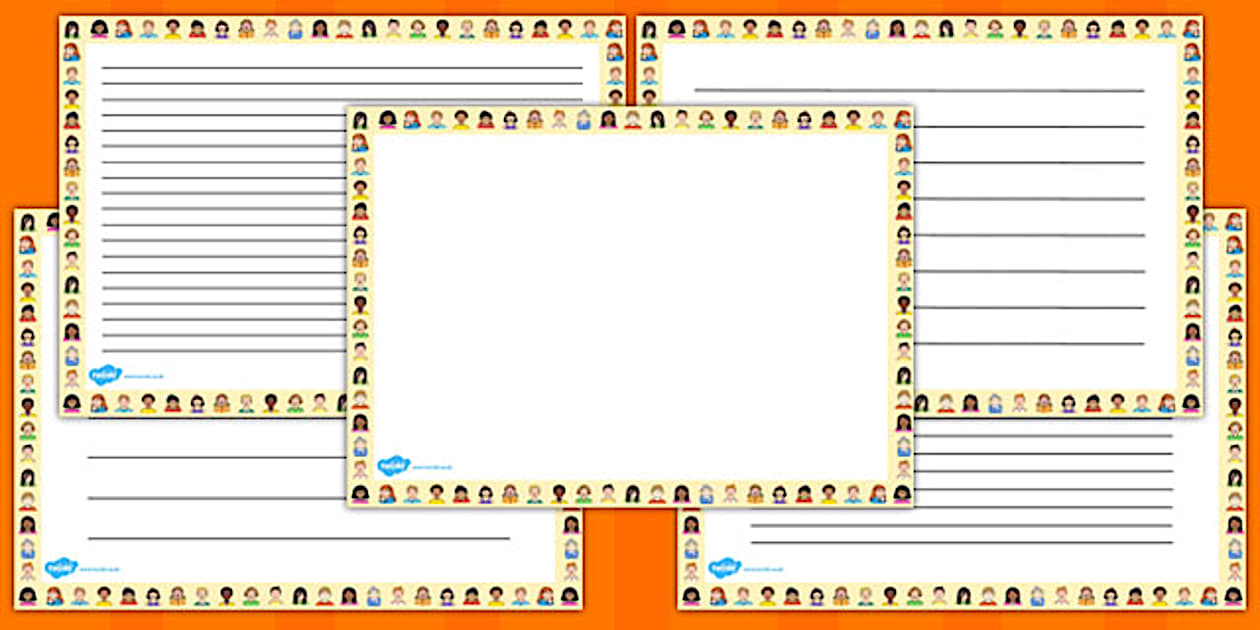 Editable Ourselves Page Borders Landscape - Twinkl