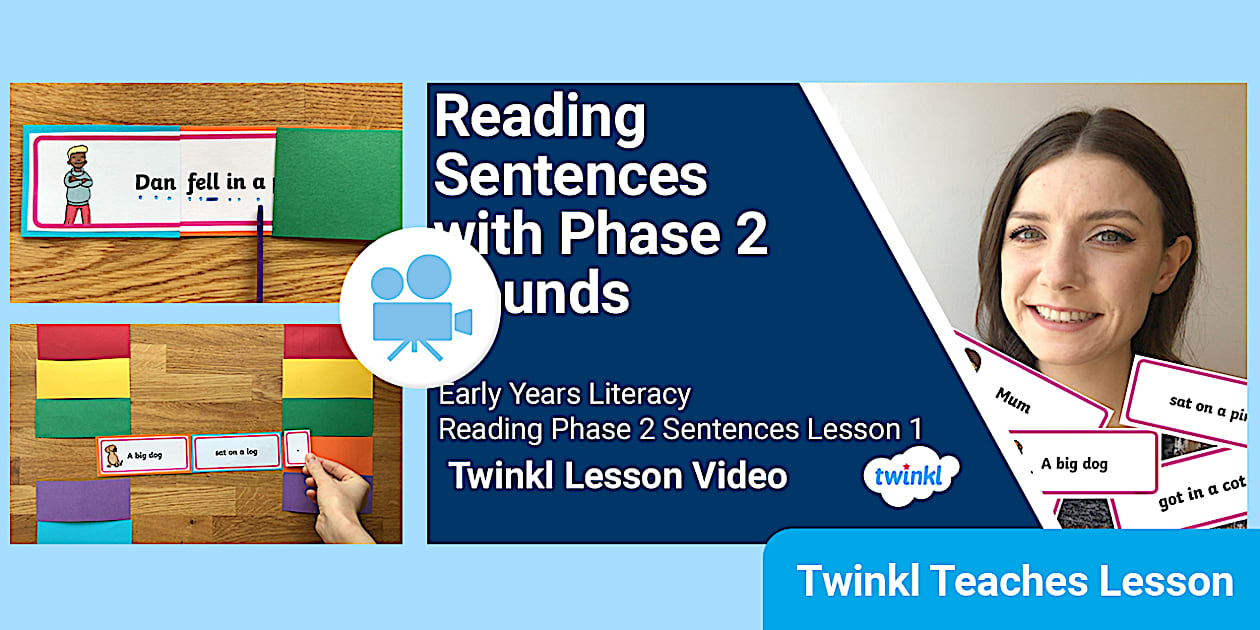 Reading Phase 2 Sentences Video Lesson 1 | EYFS Phonics