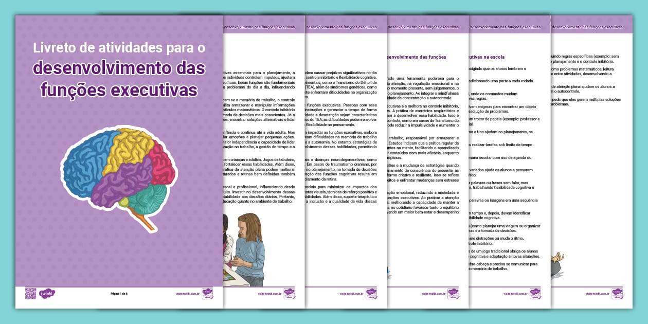 Livreto para Desenvolvimento de Funções Executivas