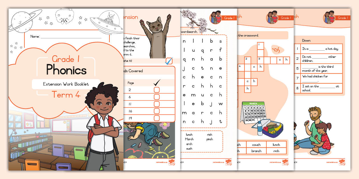 Gr1 Phonics - T4 - Extension Work Booklet (CAPS Aligned)