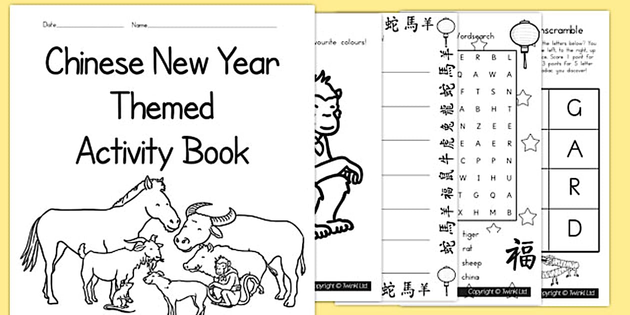 Chinese New Year Themed Activity Book