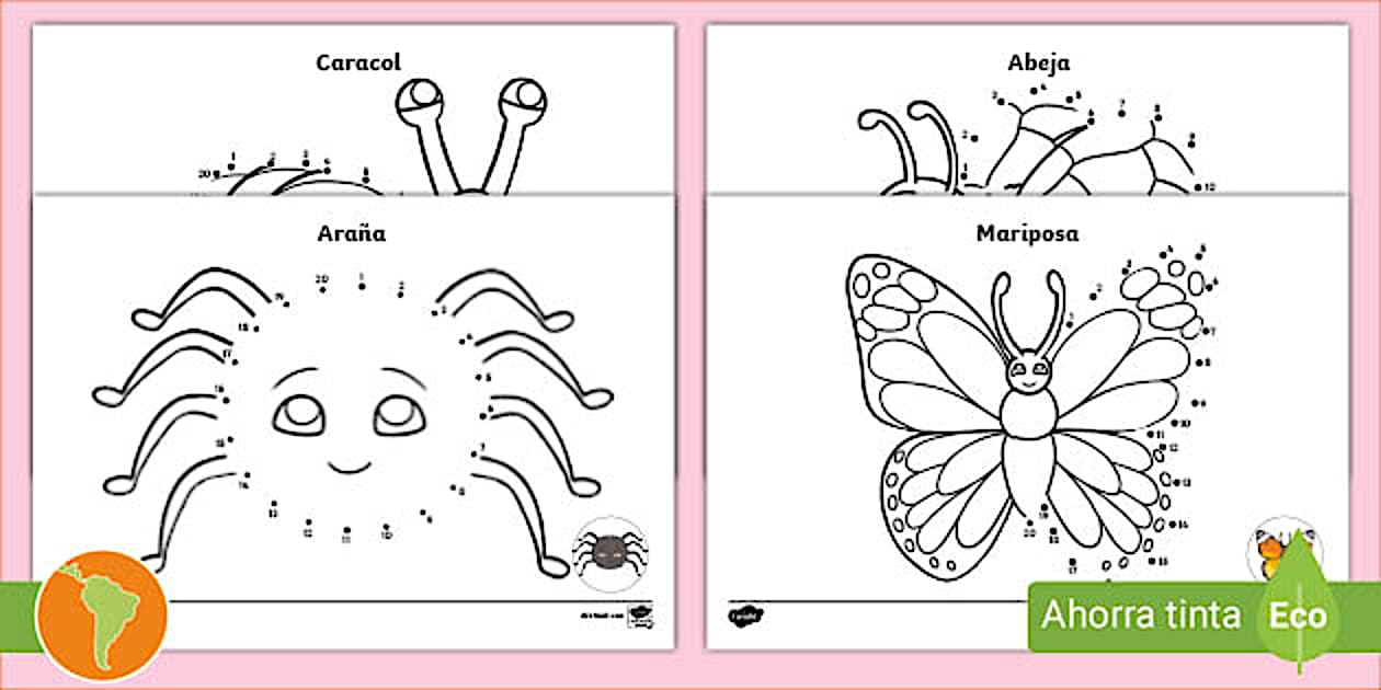 Completar las figuras: Bichos - Guía de trabajo - Twinkl