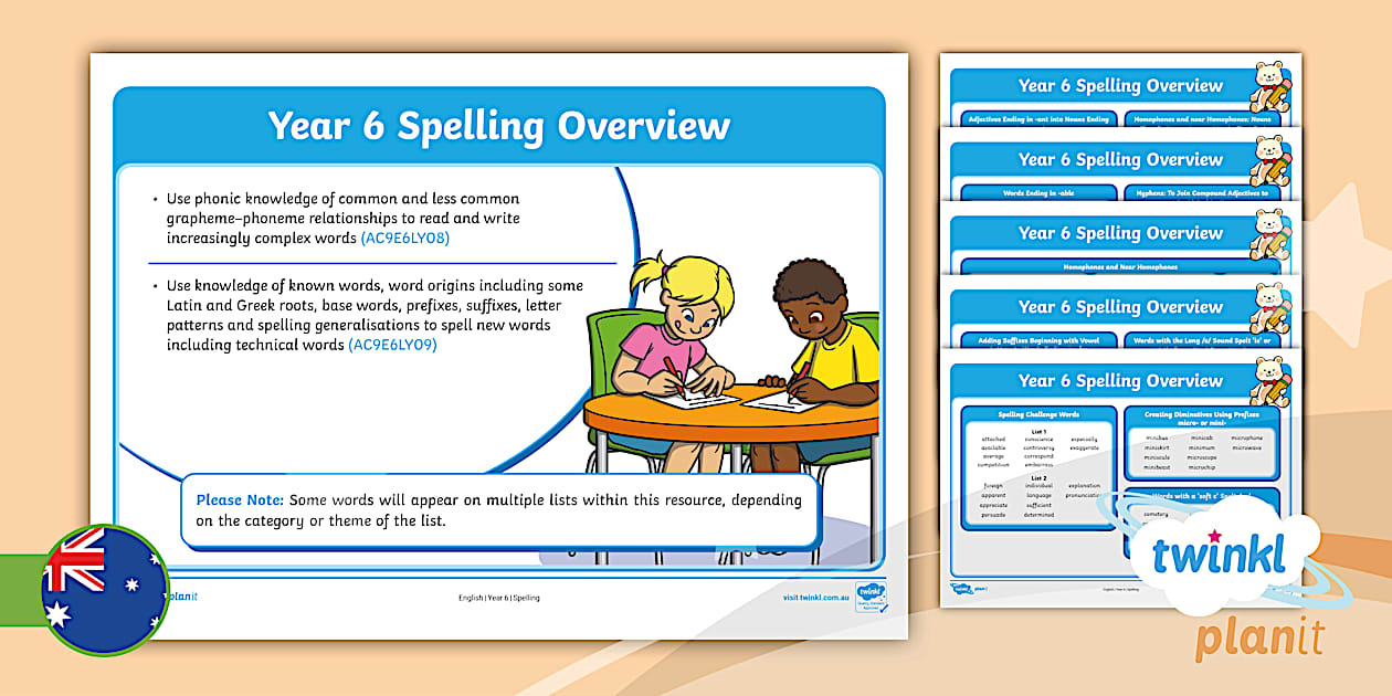 Year 6 Spelling Overview (teacher made) - Twinkl