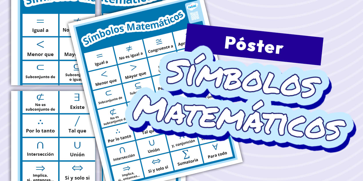 Póster | Símbolos | Matemática | Educación Media