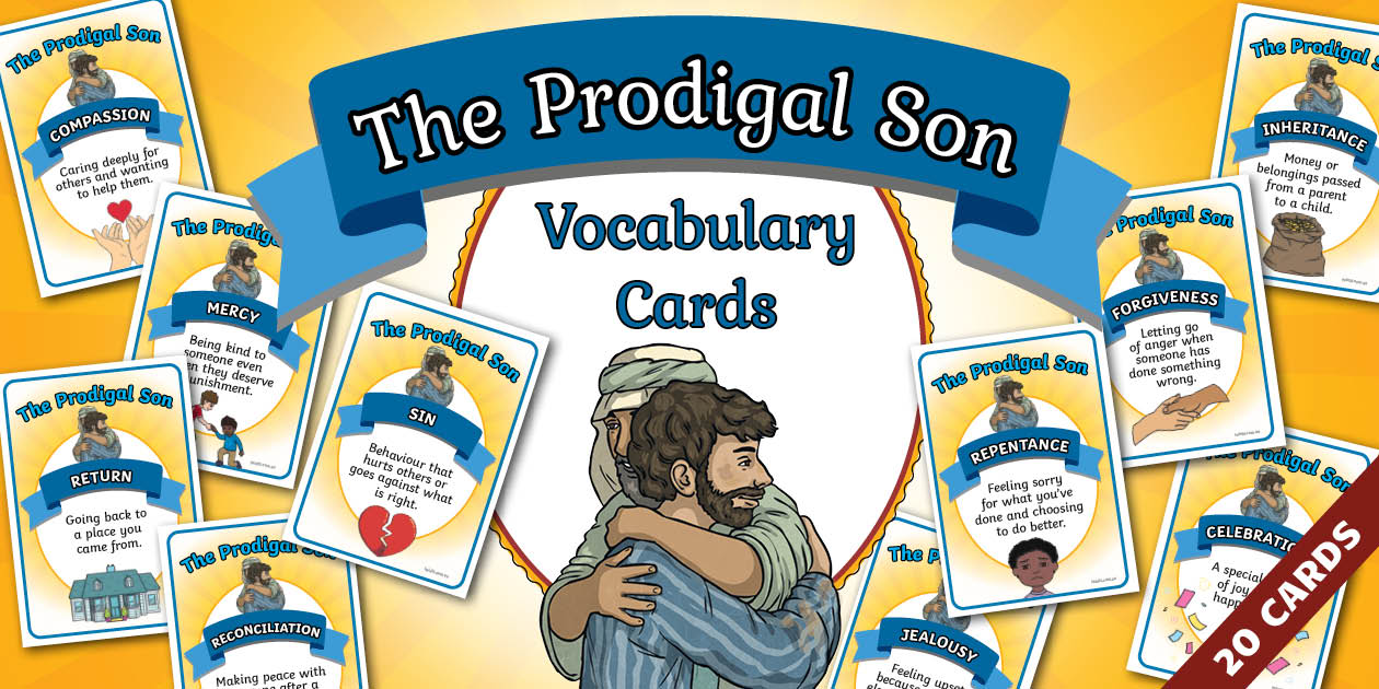 The Prodigal Son Bible Story Vocabulary Cards