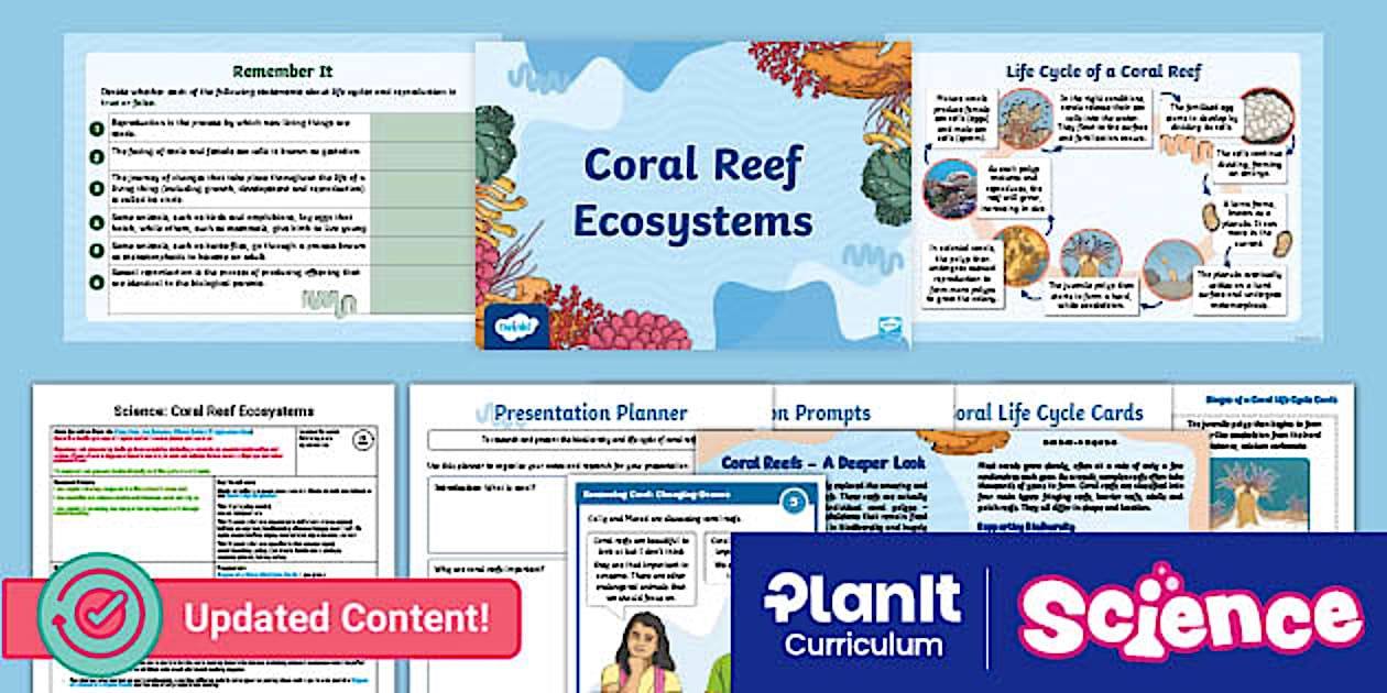 Coral Reef Ecosystems Lesson Pack (Teacher-Made) - Twinkl