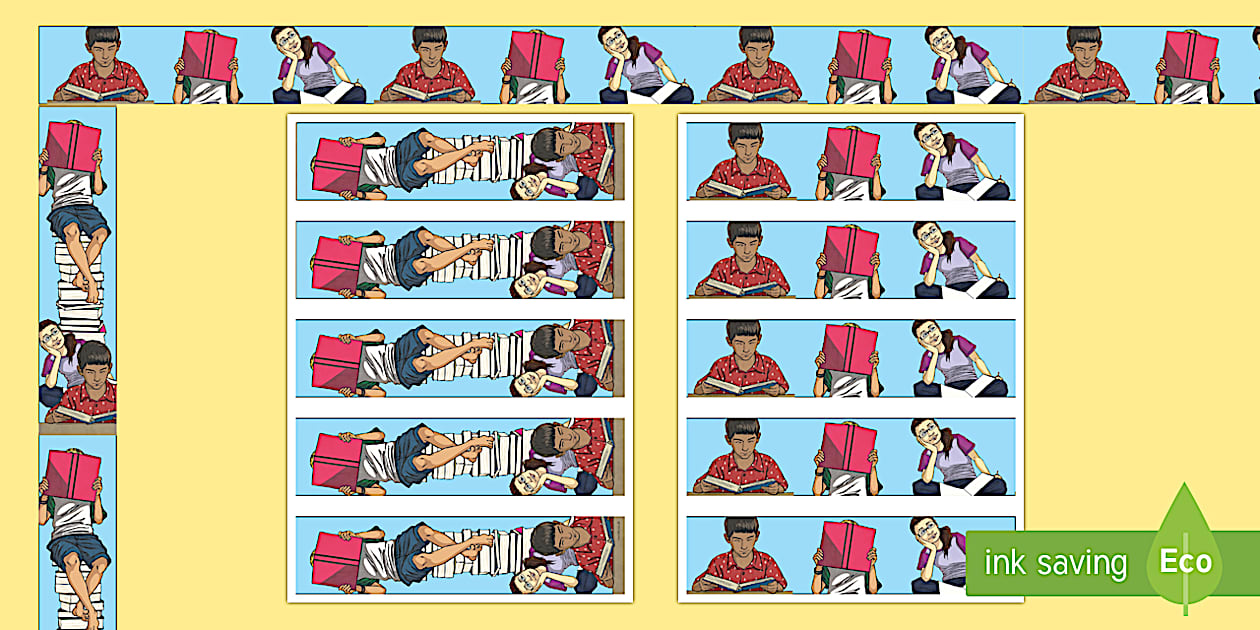 International Literacy Day Display Borders (Teacher-Made)