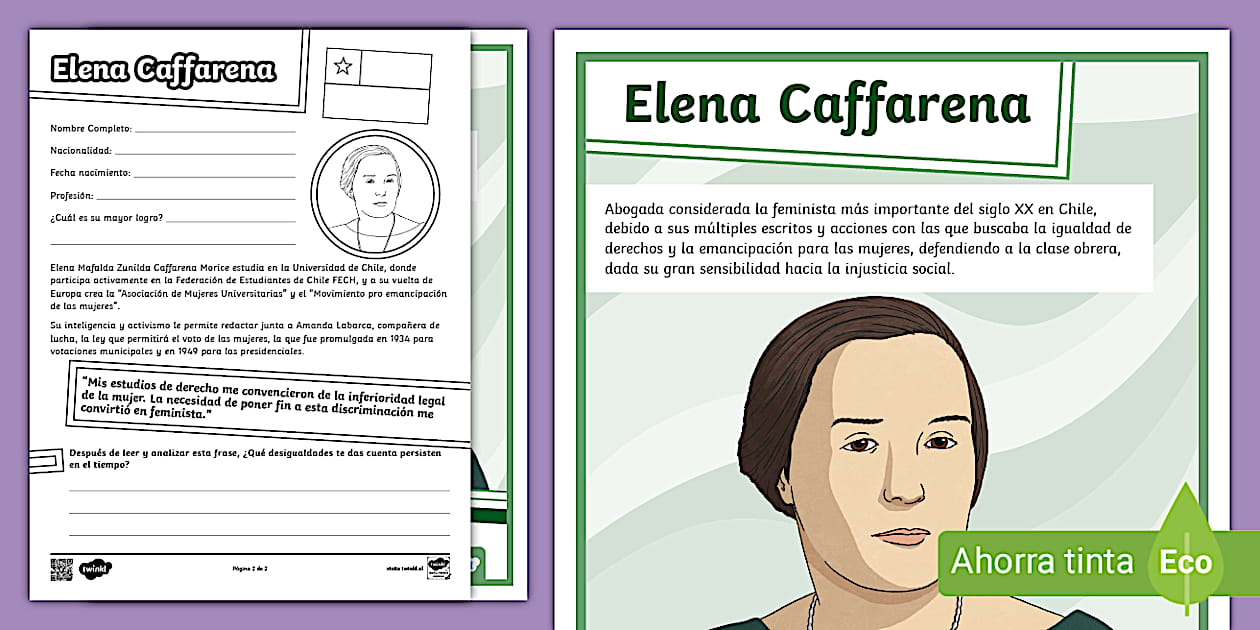 Guía de Trabajo Elena Caffarena Mujeres Chilenas en historia