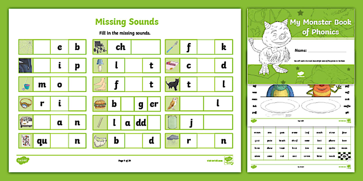 KS2 My Monster Book of Phonics Revision Activity Booklet