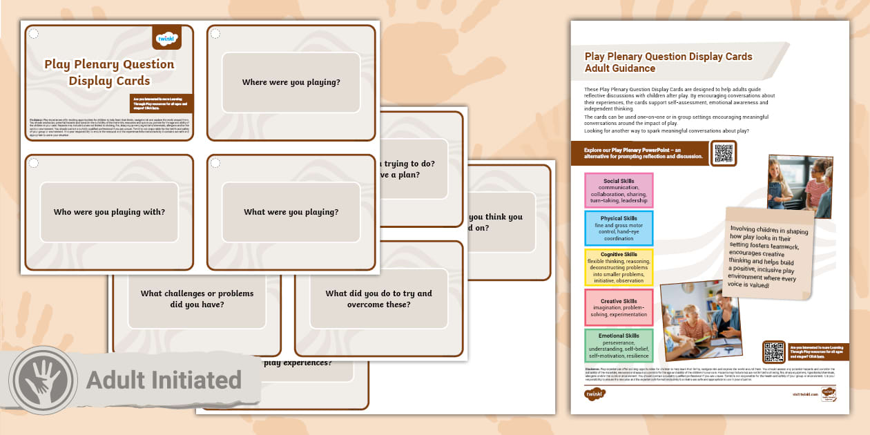Play Plenary Question Display Cards (teacher made) - Twinkl