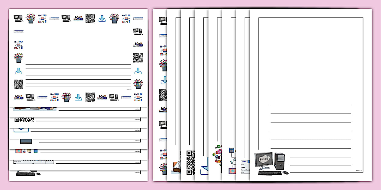 KS2 Information Technology Page Borders - Twinkl - Computing