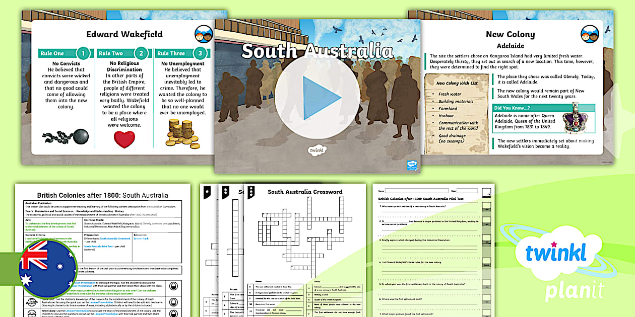 British Colonies after 1800 | South Australia Lesson Pack