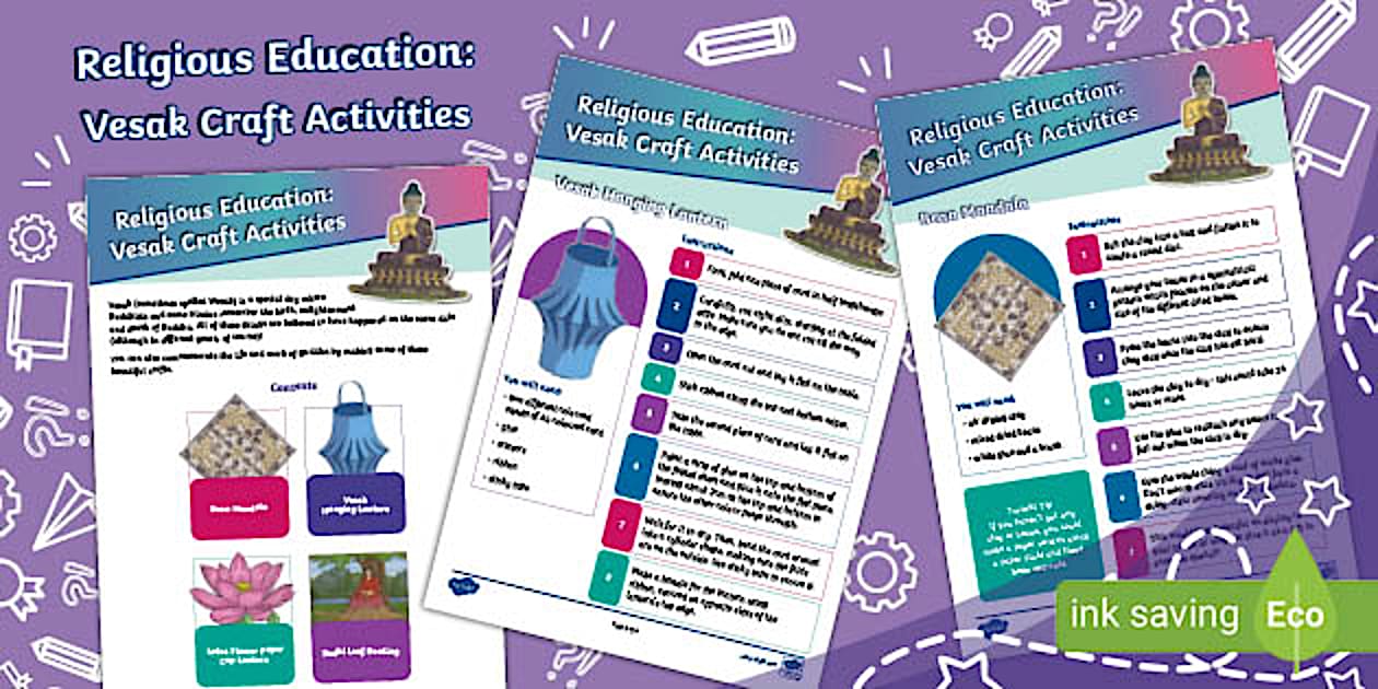 Printable Vesak Craft Activity Ideas | Parents March Events