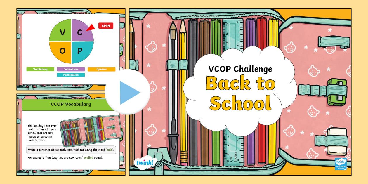 VCOP Back to School Challenge PowerPoint - Twinkl