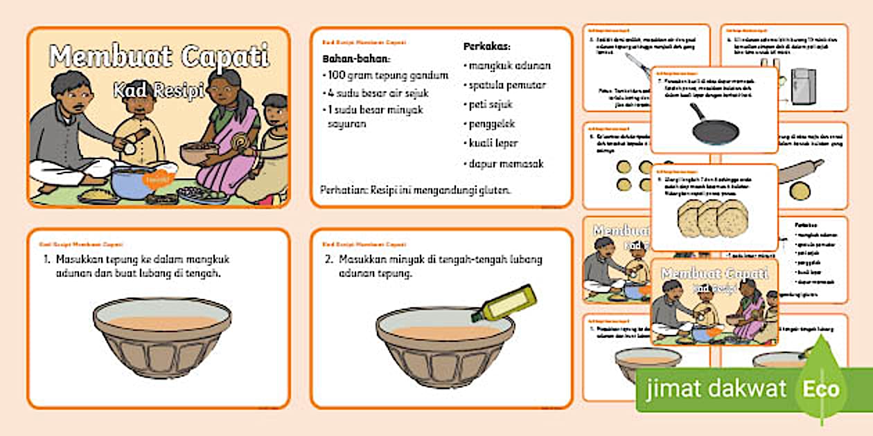 Kad Resepi Capati Hari Deepavali (teacher made) - Twinkl