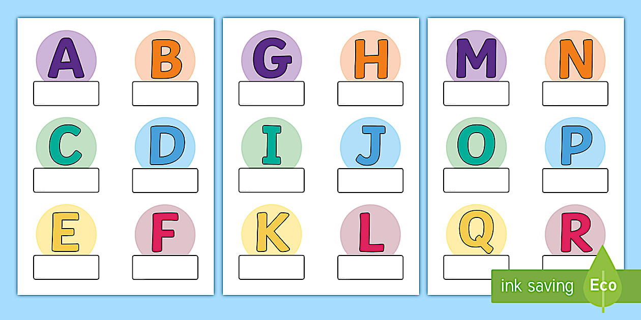 Alphabet Themed Self-Registration Labels - Alphabet Themed Self ...