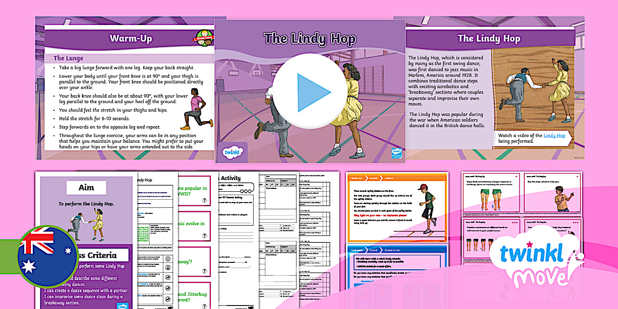 Year 5 Dance WWII Lesson 3: The Lindy Hop - Twinkl