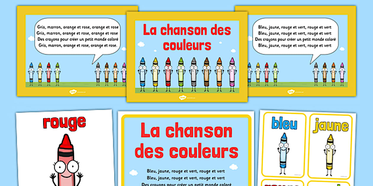 La chanson des couleurs | French Poems for Kids | KS2