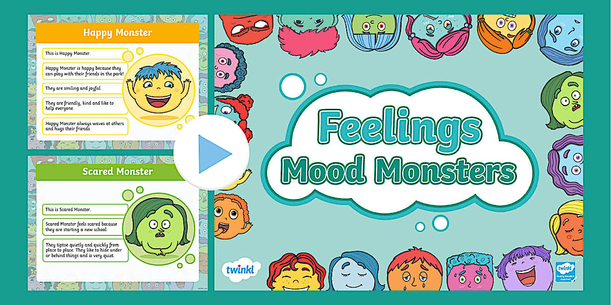 Mood Monsters PowerPoint - Health and Wellbeing - Twinkl