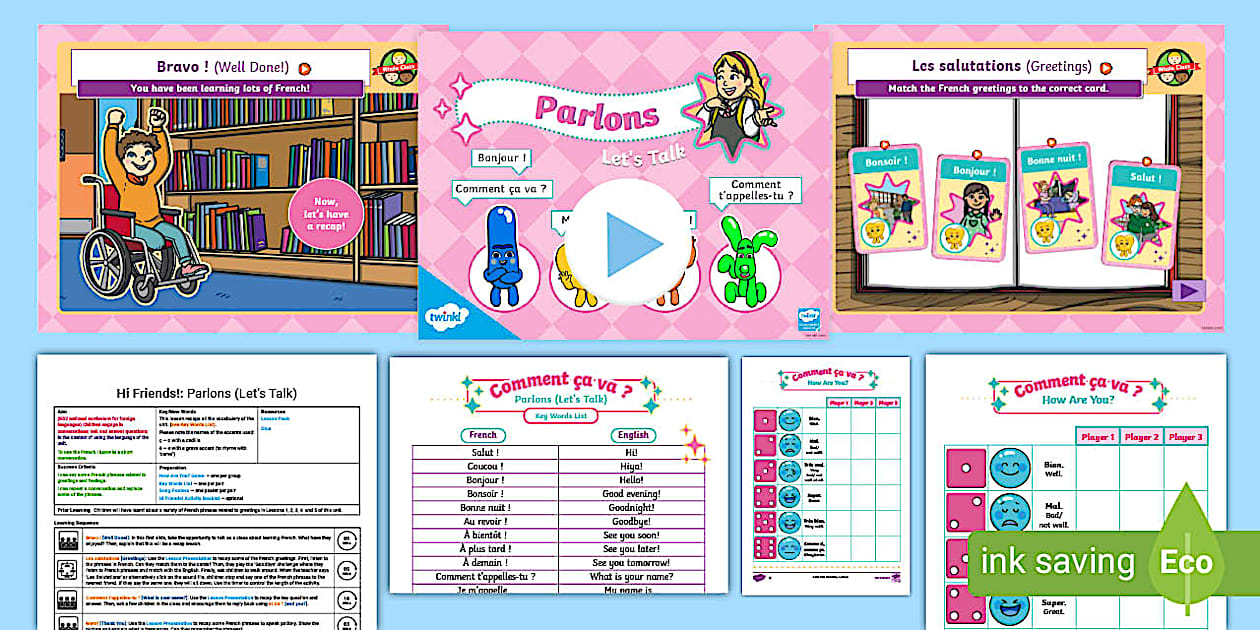 👉 French: Hi Friends!: Let's Talk Lesson Pack 6