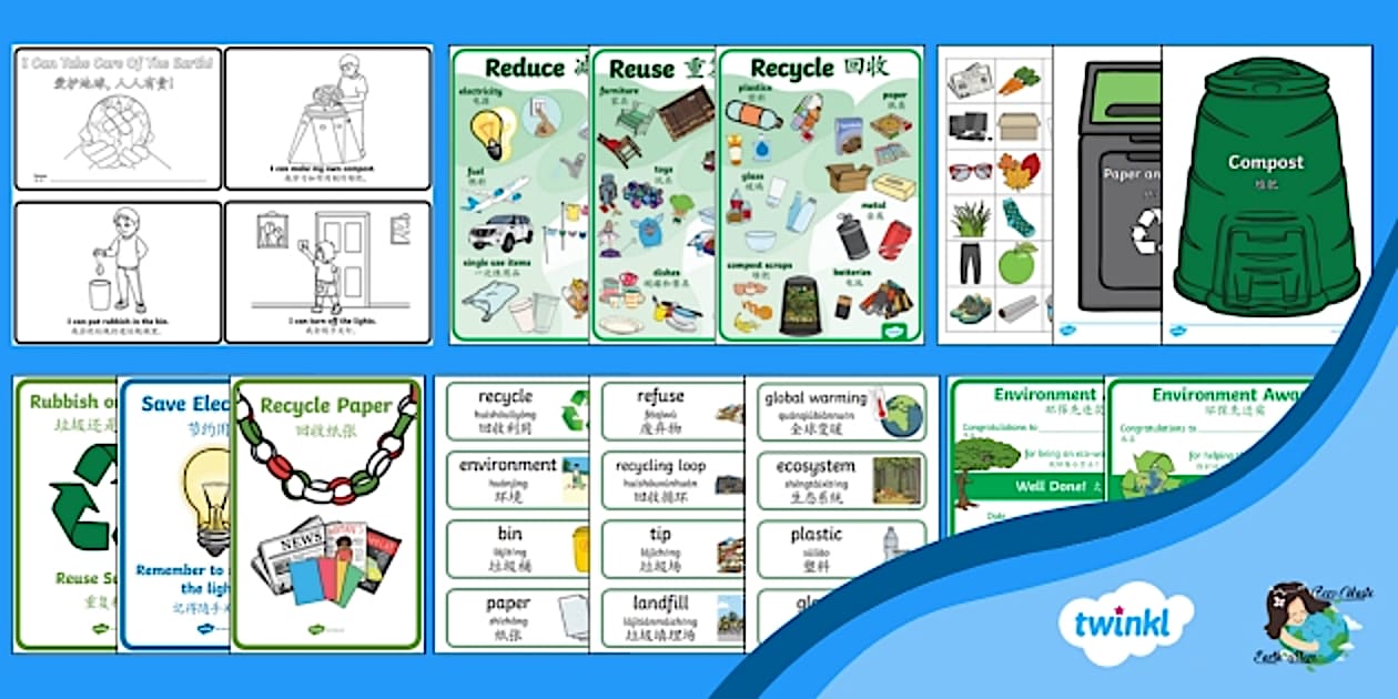 FREE! - Twinkl x Zero Waste Earth Store Sustainability & Recycling Activity