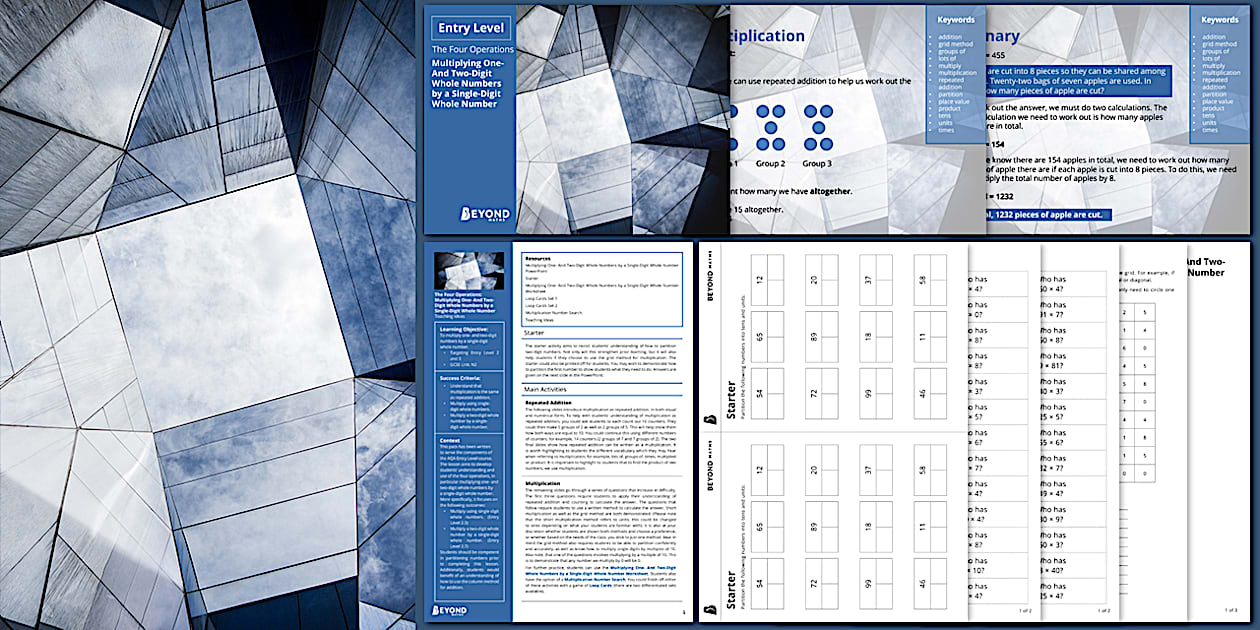 👉 Multiplying One- And Two-Digit Numbers by a Single-Digit - Entry Level