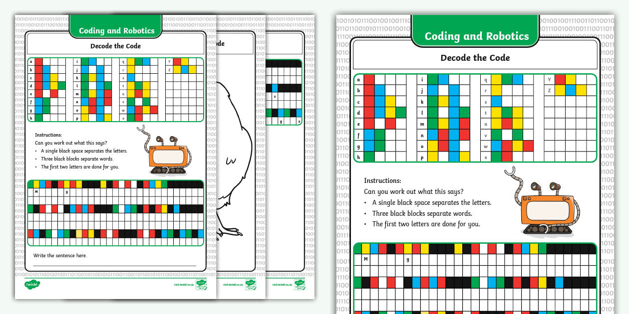 Robotics And Coding Decoding A Colour Code Teacher Made