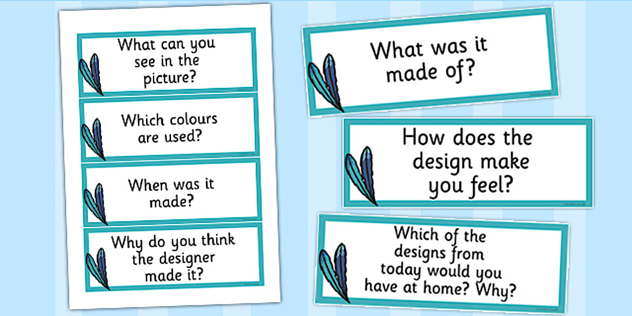 Looking at Design Prompt Questions (teacher made) - Twinkl