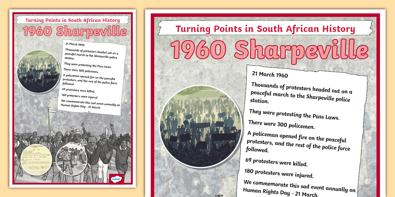 Turning Points in South African History: Sharpeville Poster