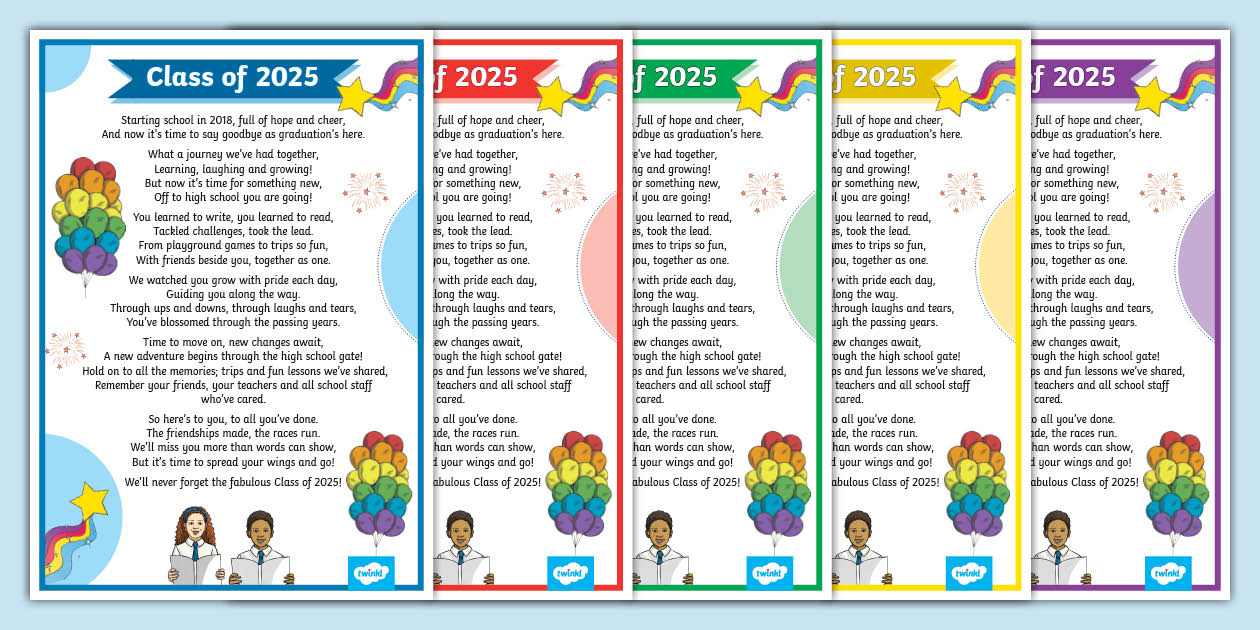 Leaving School Poem 2025 - Twinkl