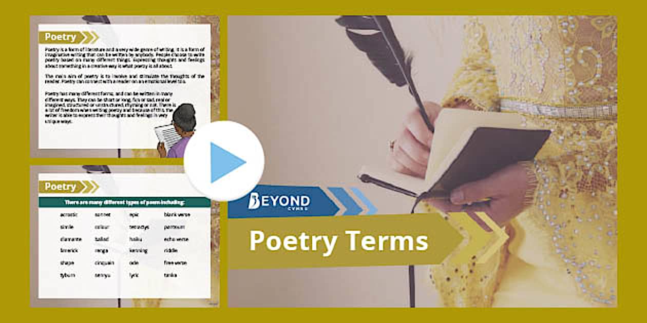 Poetry Terms Presentation (teacher made) - Twinkl