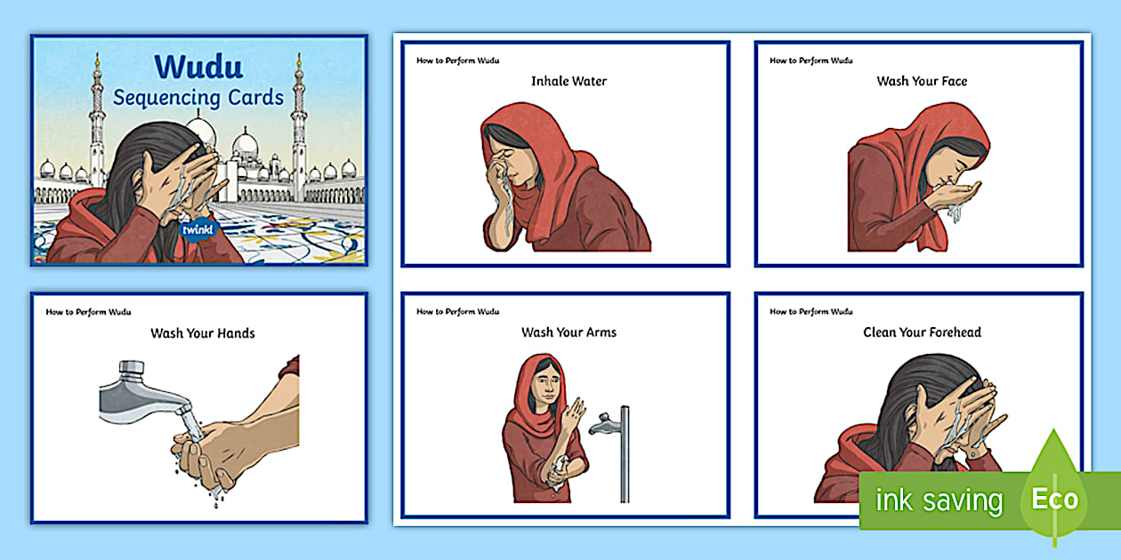 Editable How to Perform Wudu Sequencing Cards - Twinkl