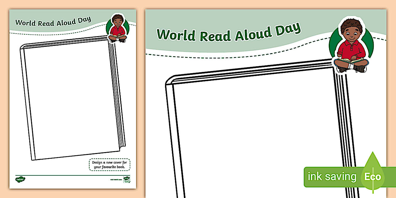 World Read Aloud Day Design a Book Cover Activity Sheet