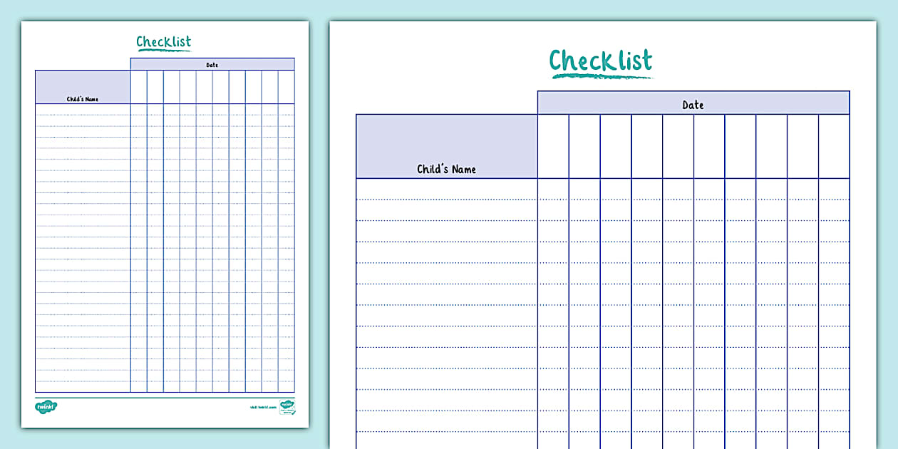Educator Planner Checklist Template ELC (Teacher-Made)
