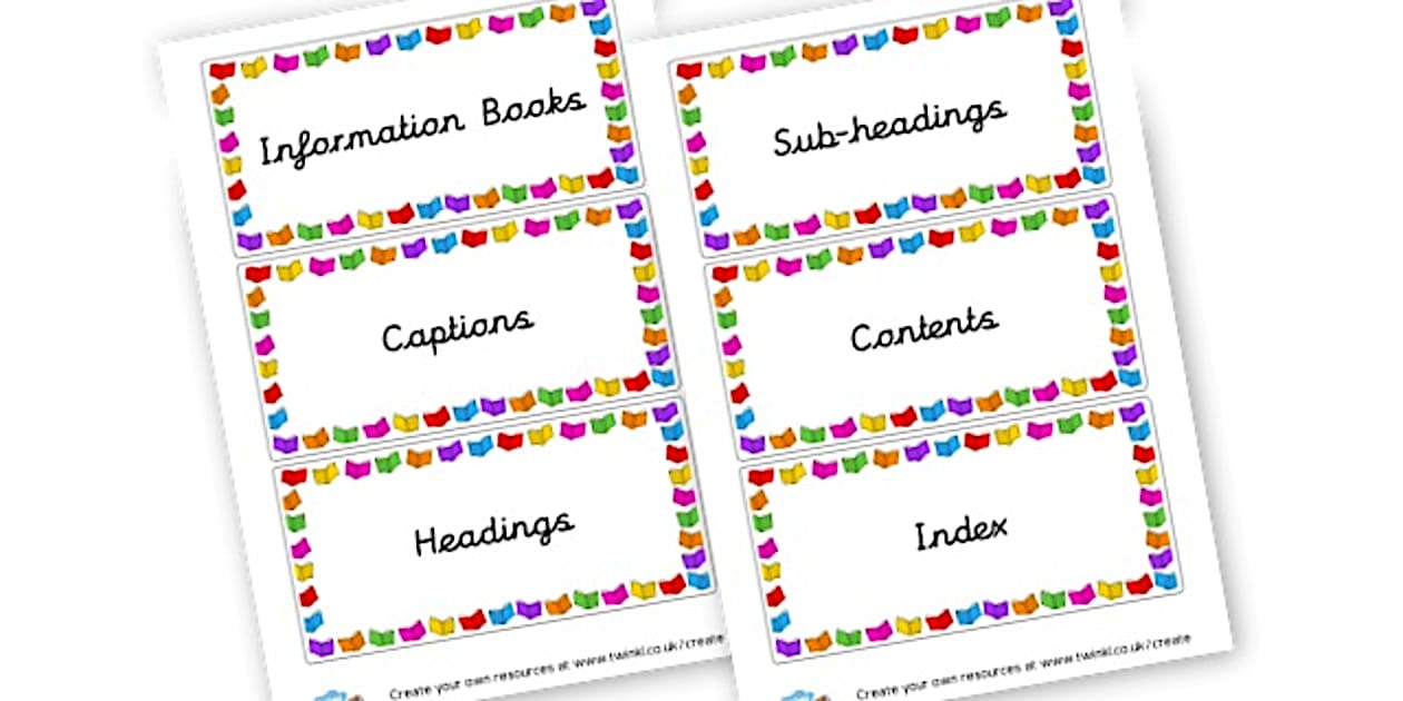 Non fiction labels (teacher made) - Twinkl