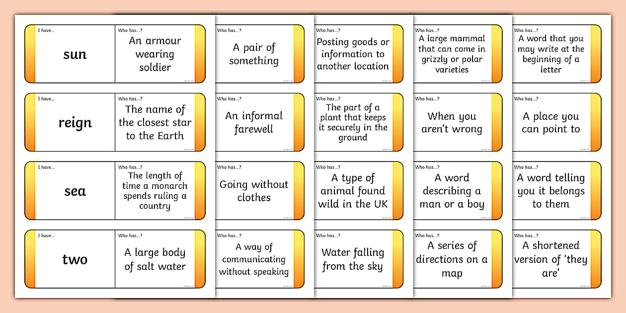Homophones Question Loop Cards (teacher made) - Twinkl