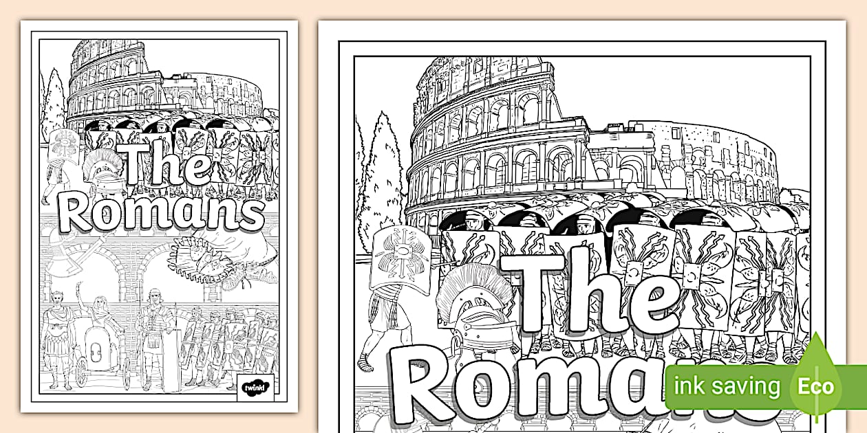 The Romans Colouring Title Page (professor feito) - Twinkl